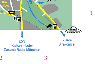 Mapka Klatov - jednoduchá | Klatovy a okolí